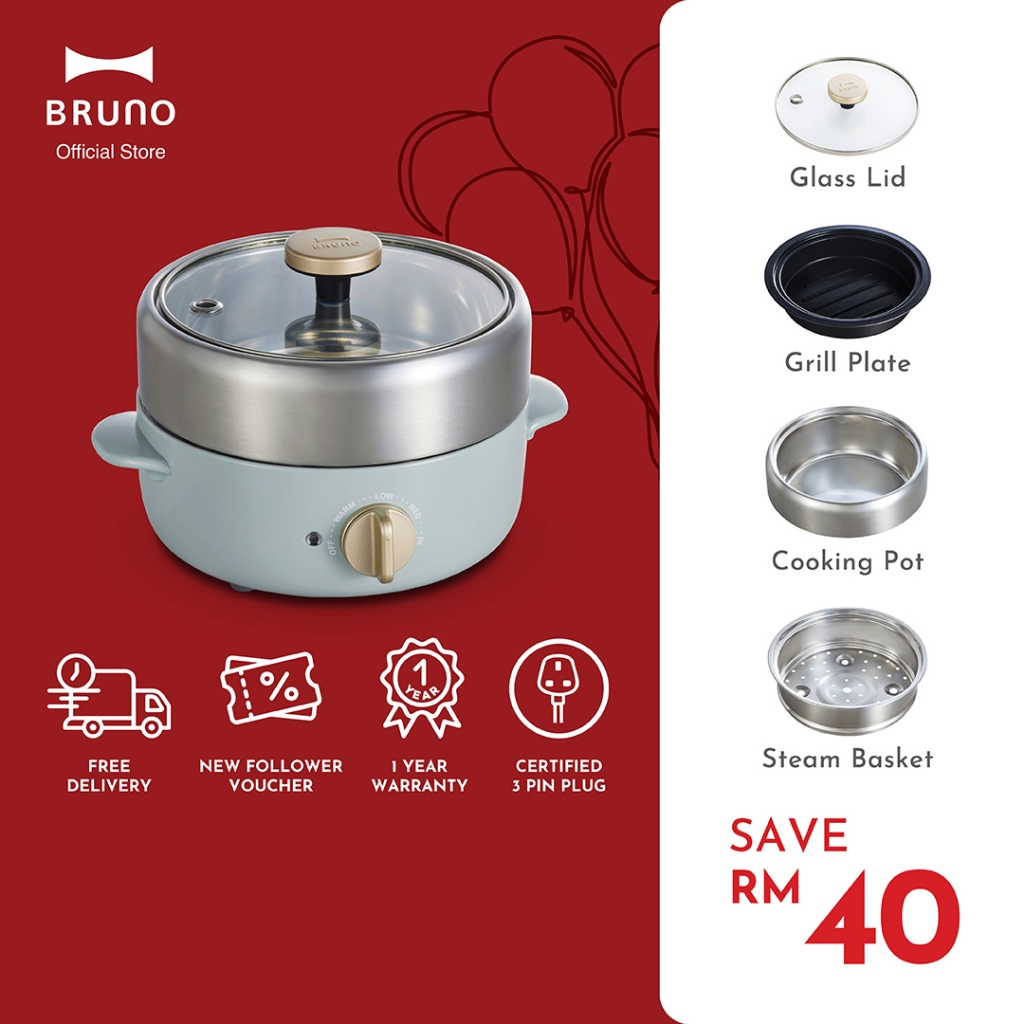 (Anniversary Deals) Bruno Compact Multi Pot (Mesin Periuk Pelbagai Guna ...