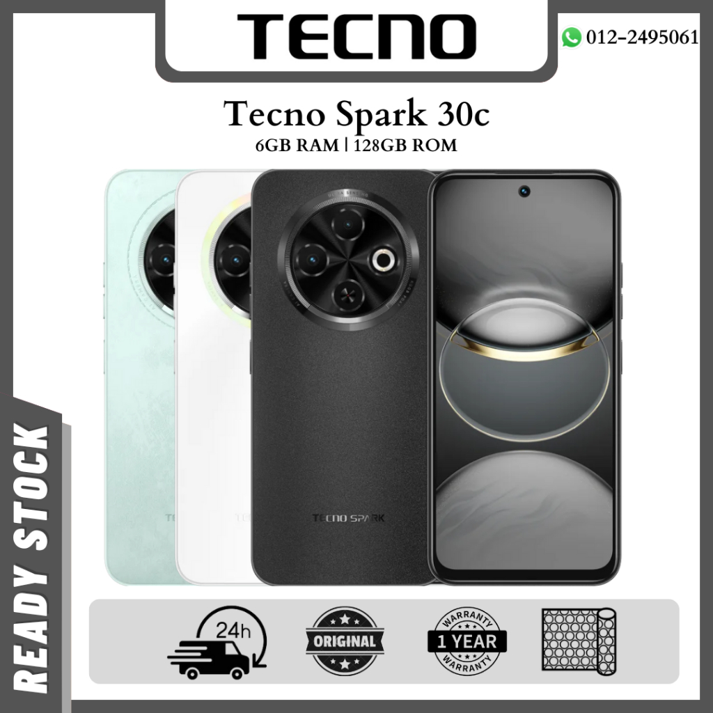 MY Tecno Spark 30 5G (6+128) | Tecno Spark 30C (6+128) Smartphone💥100% Original💥 | Shopee Malaysia