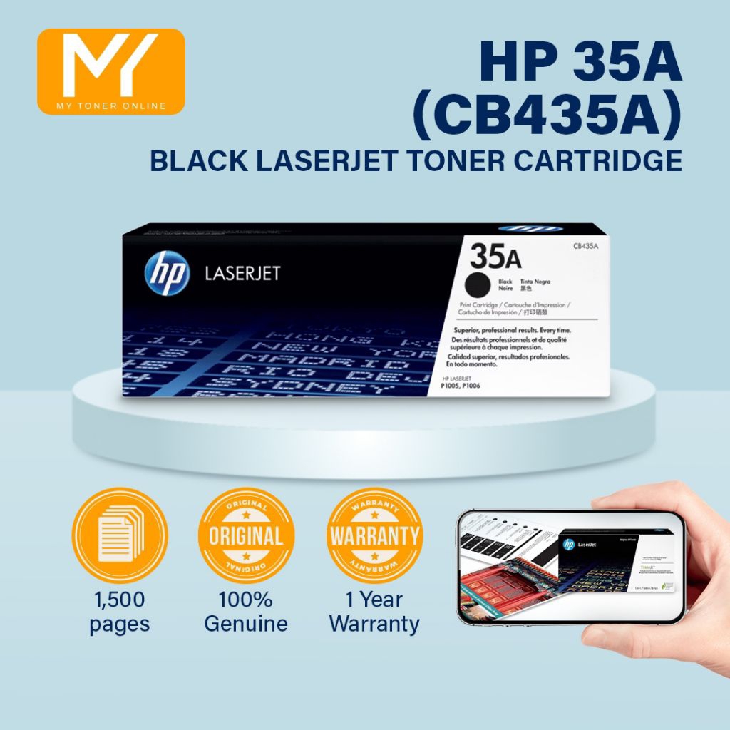 HP 35A / CB435A LASERJET PRO BLACK TONER CARTRIDGE/ FOR PRINTER MODELS ...