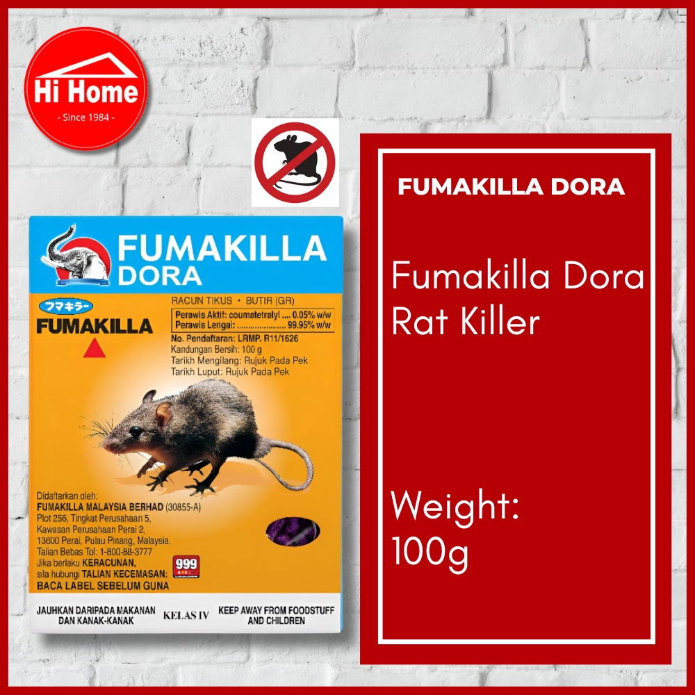 100G Rat Killer FUMAKILLA DORA Ubat Tikus Racun Tikus Mouse Bait Pest ...