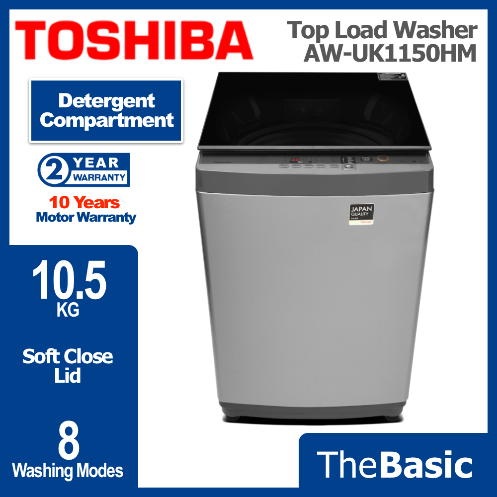 TOSHIBA 10.5KG Top Load Fully Auto Washing Machine Greatwaves Washer ...