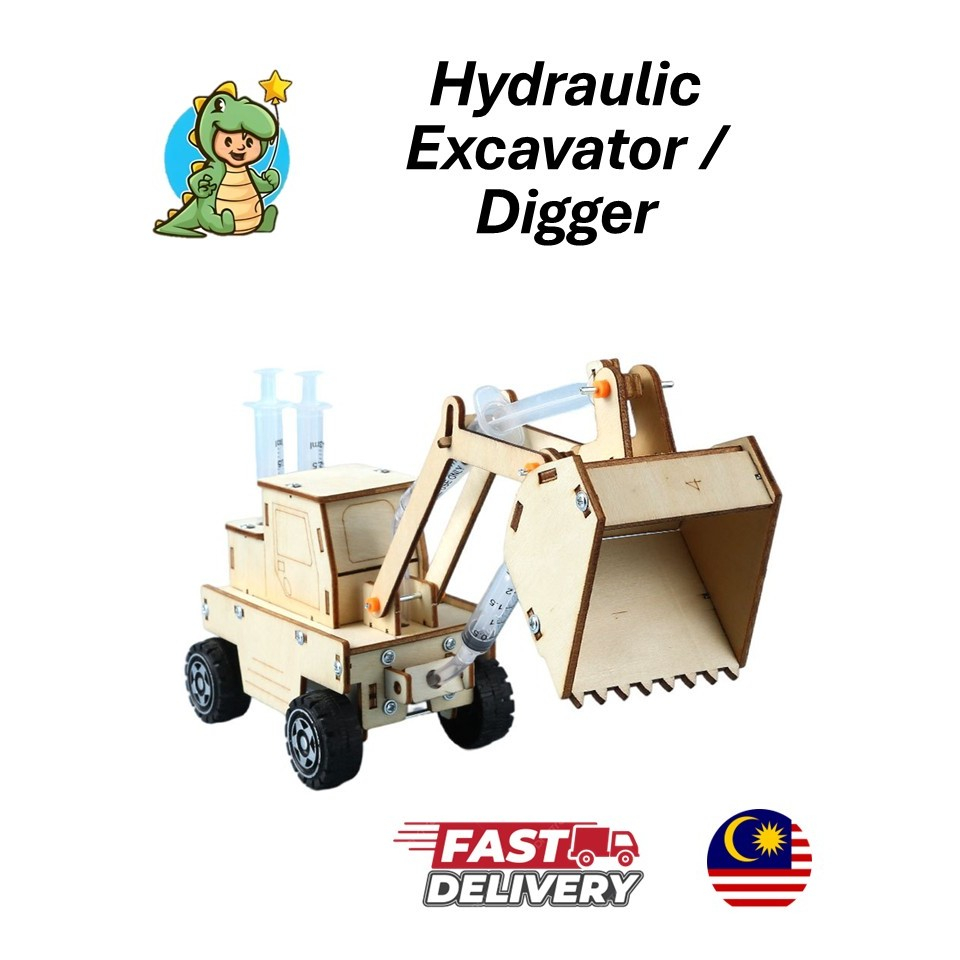 【Making Learning Fun】Hydraulic Excavator Digger Mechanical Build STEM ...