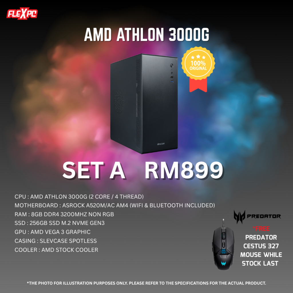 [READY STOCK] NEW!!! Gaming PC / Custom PC Package Flex PC AMD CPU with ...