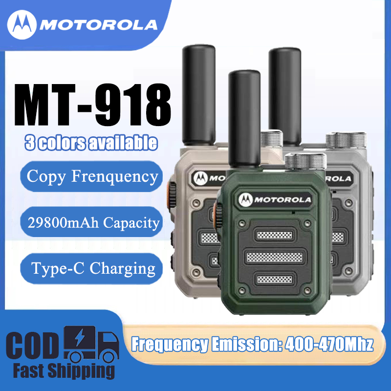 Motorola Mini Walkie Talkie 918 30KM 30W 29800mAh 16 Channels 400 ...