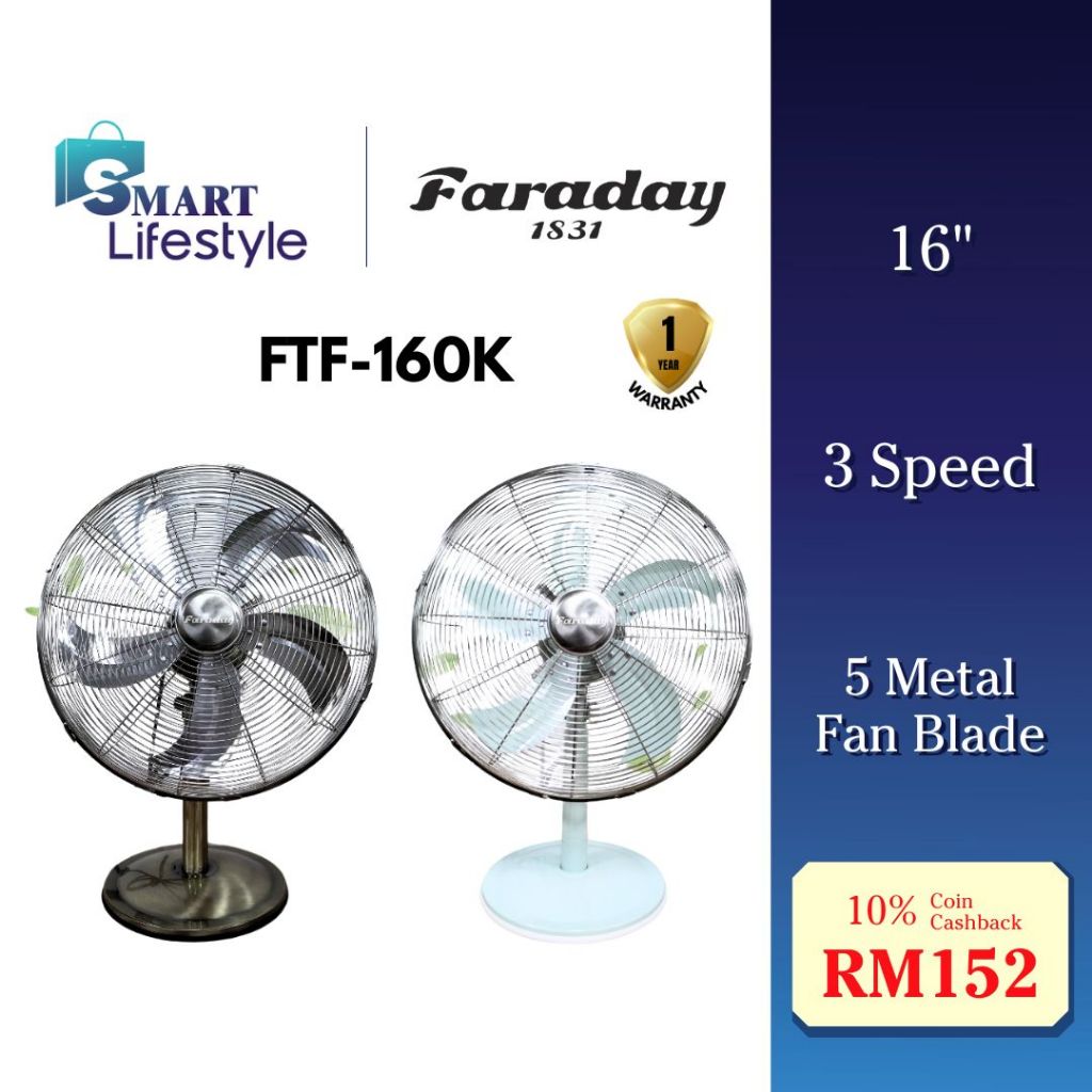 Faraday 16" Antique Table Fan with Sirim FTF-160K | Shopee Malaysia