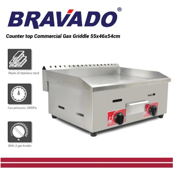 BRAVADO/APACHE COMMERCIAL GAS GRIDDLE 720 Dapur Das Grill Burger Pan ...