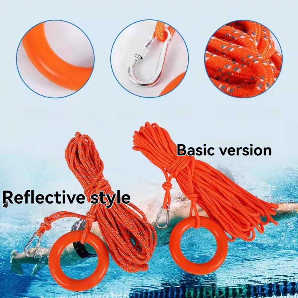 Water rescue rope, floating rope on the water surface, reflective rope ...