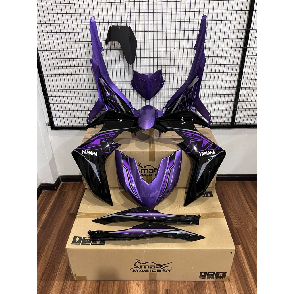 MAGIC BOY COVER SET CUSTOM YAMAHA Y16ZR V1/V2 MX-KING PURPLE-BLACK 2025 ...