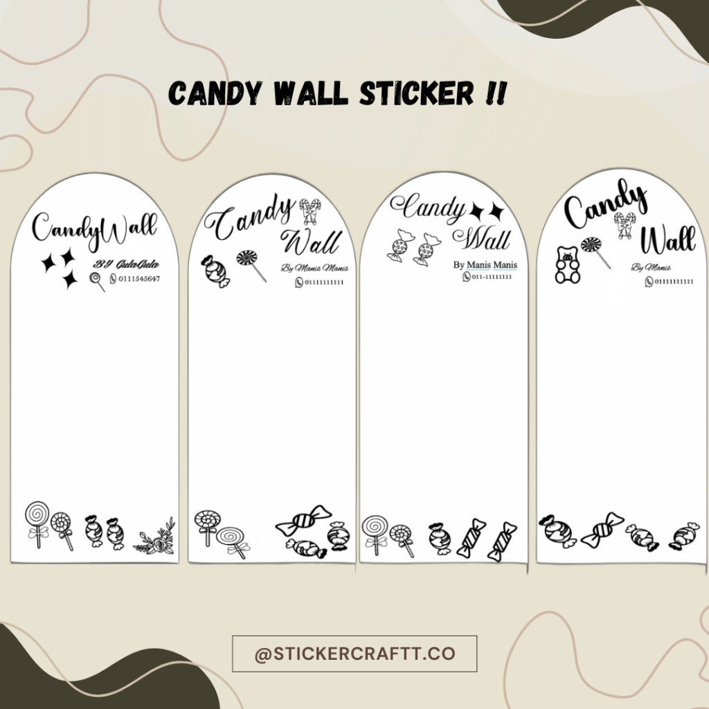 STICKER FOR CANDY WALL CUSTOM IKUT SIZE BACKDROP ANDA!!!! | Shopee Malaysia