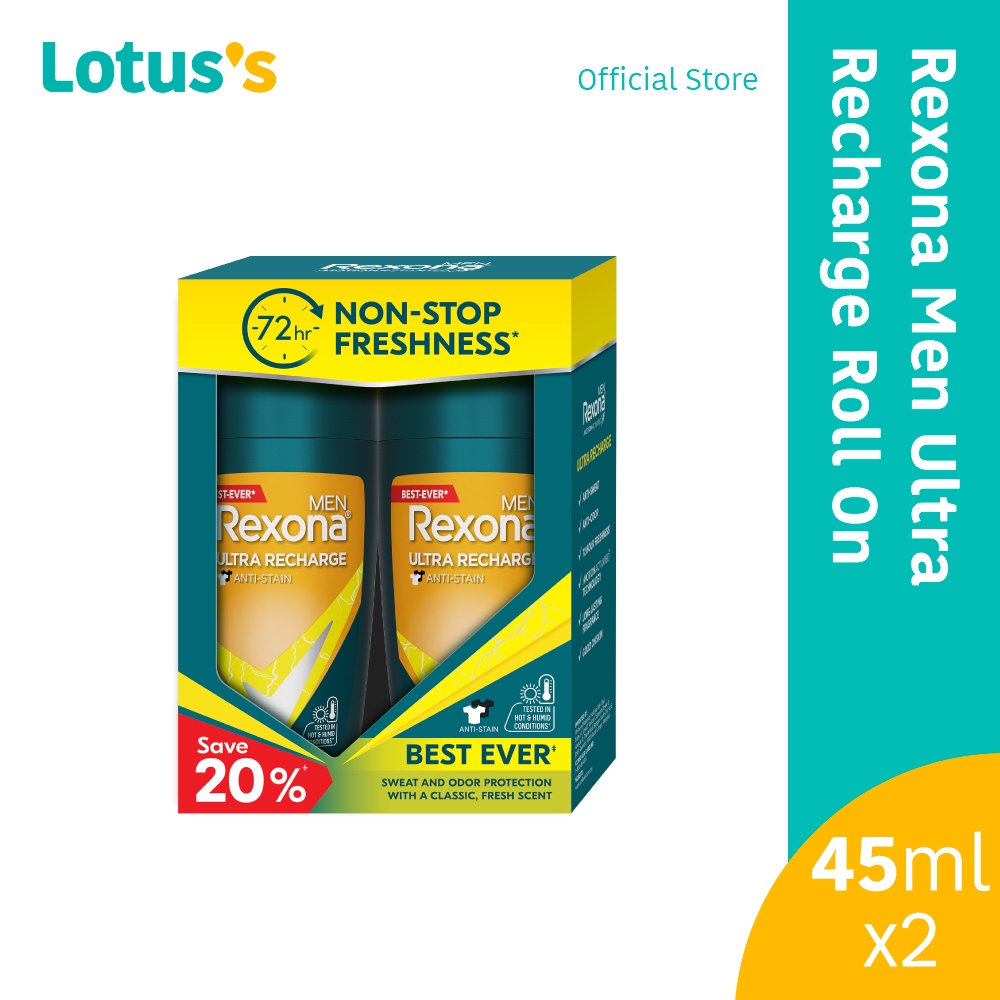 Rexona Men Ultra Recharge Roll On Twin Pack 2X 45ML | Shopee Malaysia
