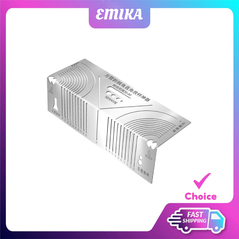 Emika Choice Square Tube Folding Ruler Stainless Steel Multifunction ...