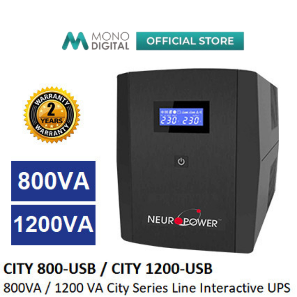 NEUROPOWER CITY 800-USB (800VA) / CITY 1200 - USB (1200VA) UPS AVR ...