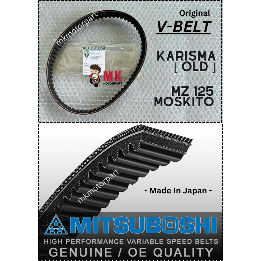 V BELT 💯 ORIGINAL MZ MOSKITO 🦟 Japan Mitsuboshi Timing Belt GY6 MZ125 ...