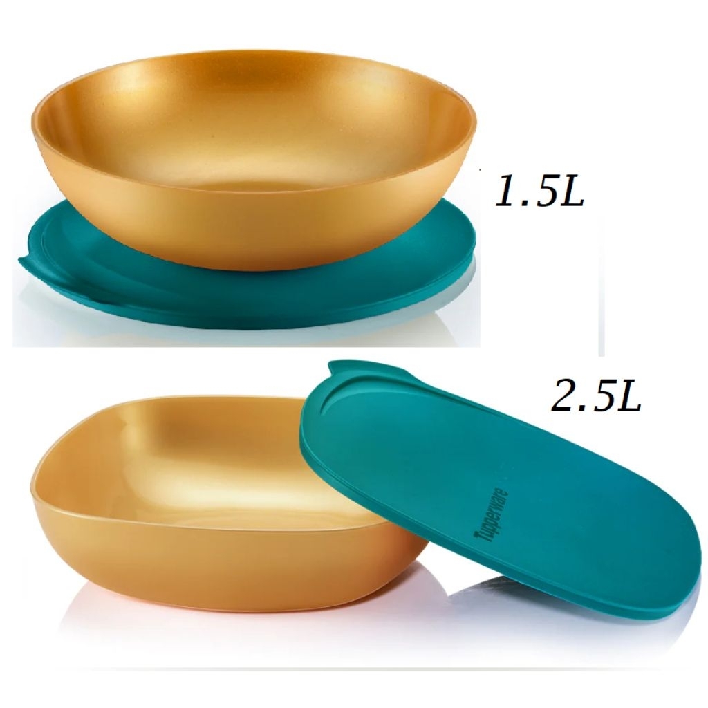 Tupperware Allegra Bowl Gold 1.5L & 2.5L | Shopee Malaysia
