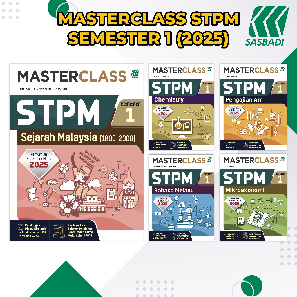 [SASBADI] MASTERCLASS STPM SEMESTER 1 (Edisi 2025/26) | Shopee Malaysia