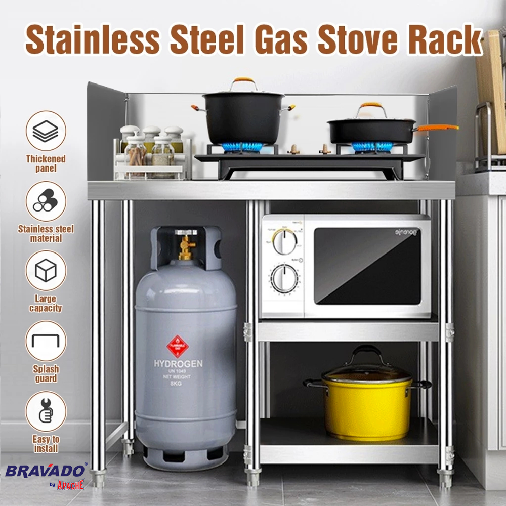 Stainless Steel Kitchen Stove Rack 2/3 Tier Burner Stand/Gas Rack ...