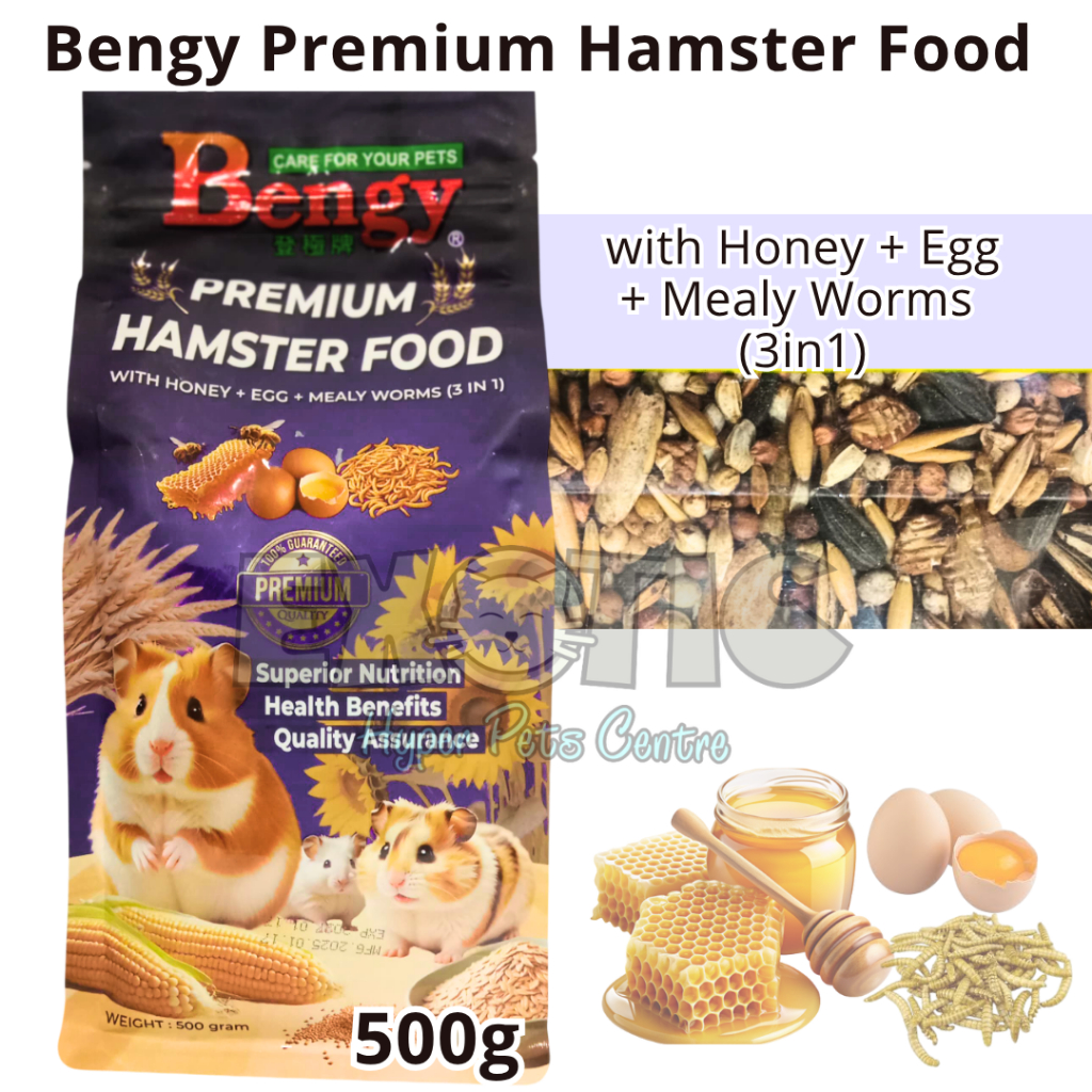 BENGY PREMIUM Makanan Hamster Hamster food with honey + Egg + Mealy ...