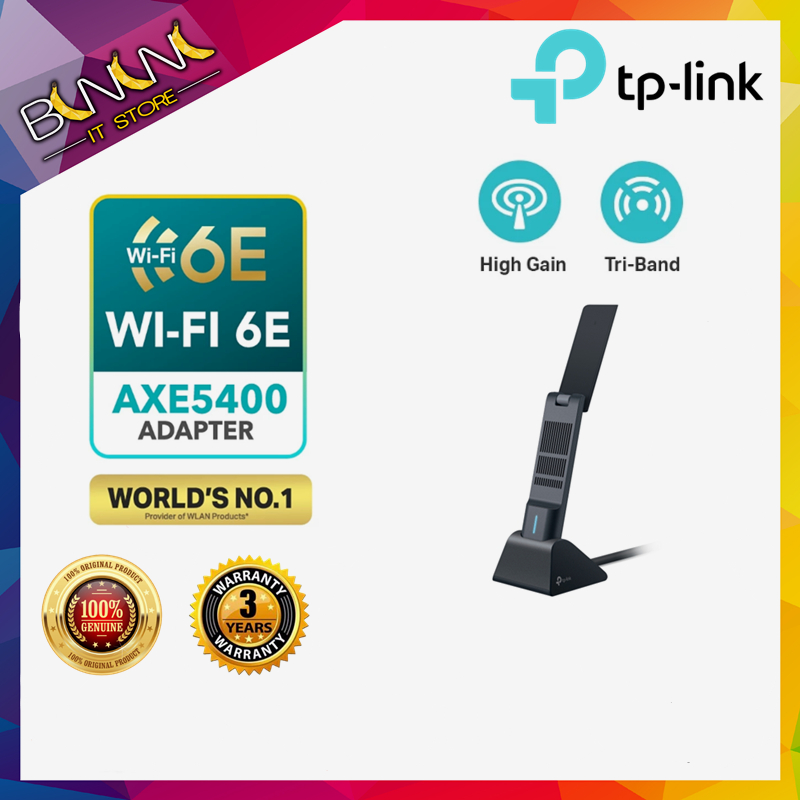 TP-Link Archer TXE70UH AXE5400 WiFi 6E High Gain Wireless Tri-Band USB 3.0 Adapter For Desktop ...