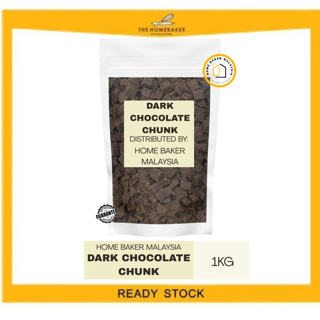 DARK CHOCOLATE CHUNK (BAKING USE) 1KG 500G 100G - HOME BAKER MALAYSIA ...