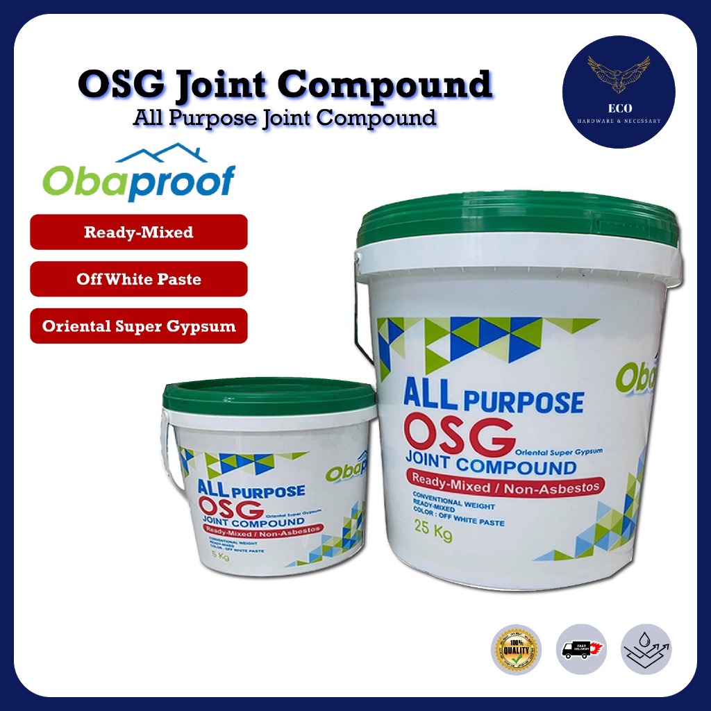 5KG/25KG OBAPROOF All Purpose OSG Joint Compound Cement Plaster Ceiling ...