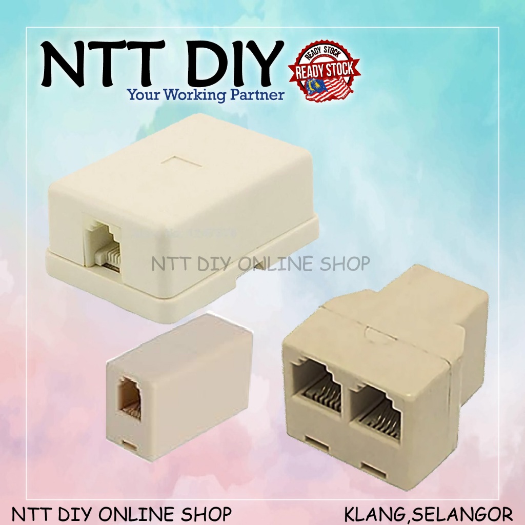 NTT DIY RJ11 6P4C / Telephone Adaptor / Telephone Socket 1way ...