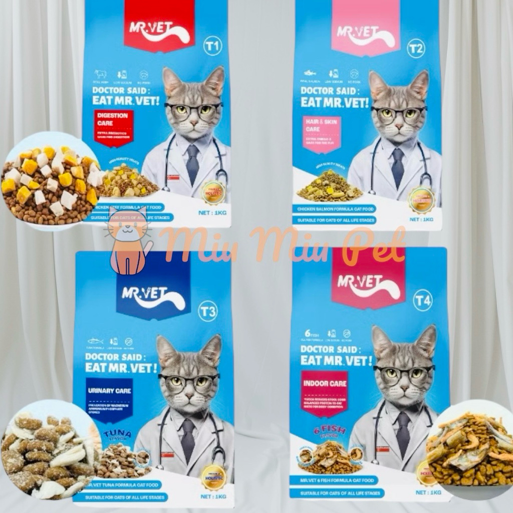 MR.Vet Cat Food Hair and skin Urinary care Digestive care Indoor With ...