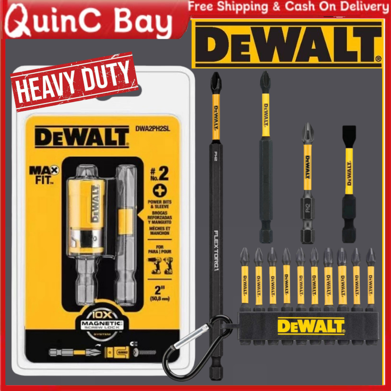 DEWALT XCP3 Power Drill Bit Sleeve Set Max Fit Phillips #2 S X 2" L S2 ...