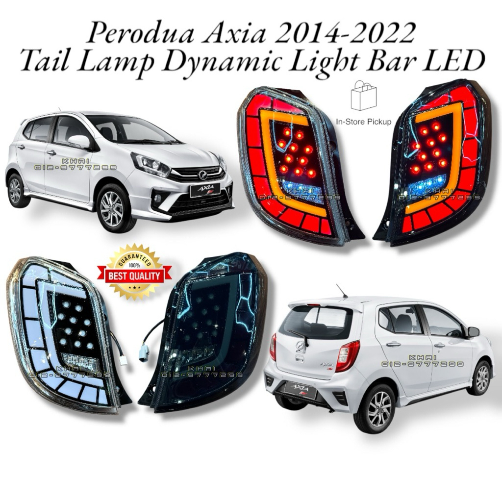 Perodua Axia 2014-2022 Tail Lamp Dynamic LED Light Bar With Running ...