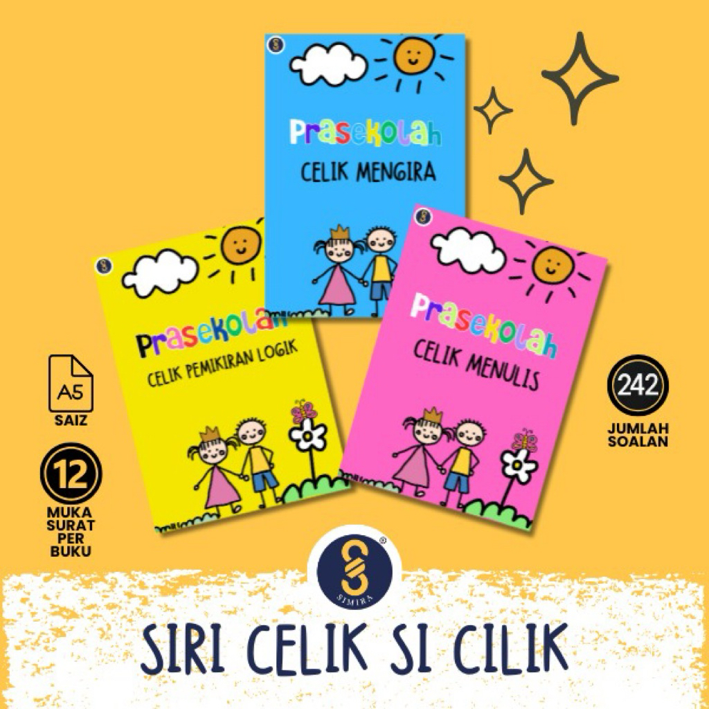 (SET SIRI 1) CELIK SI CILIK - BUKU LATIHAN PRA-SEKOLAH MENGIRA MENULIS ...