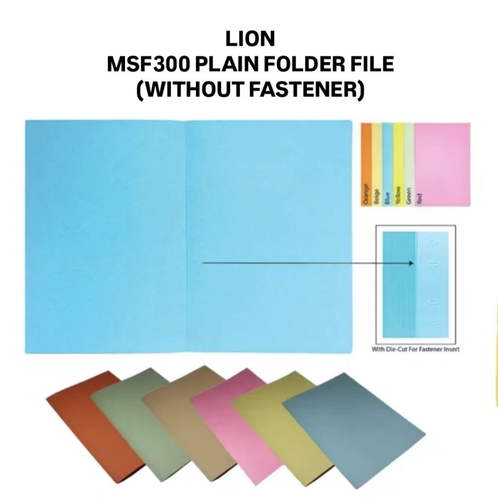 (12PCS) LION MSF300 Manila Plain Folder File [Without Fastener] X 12PCS ...