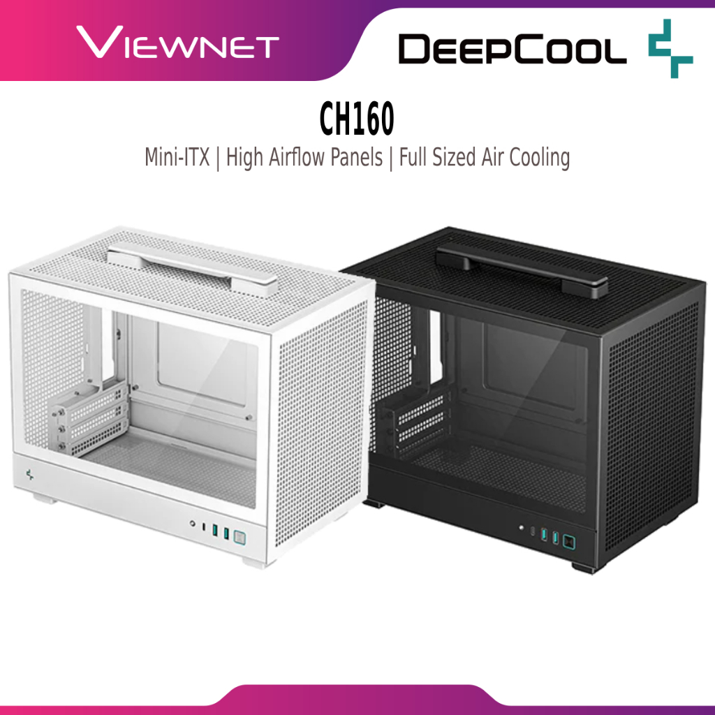 DEEPCOOL CH160 MINI ITX DESKTOP PC CASING / CASE WITH FULL SIZED AIR ...