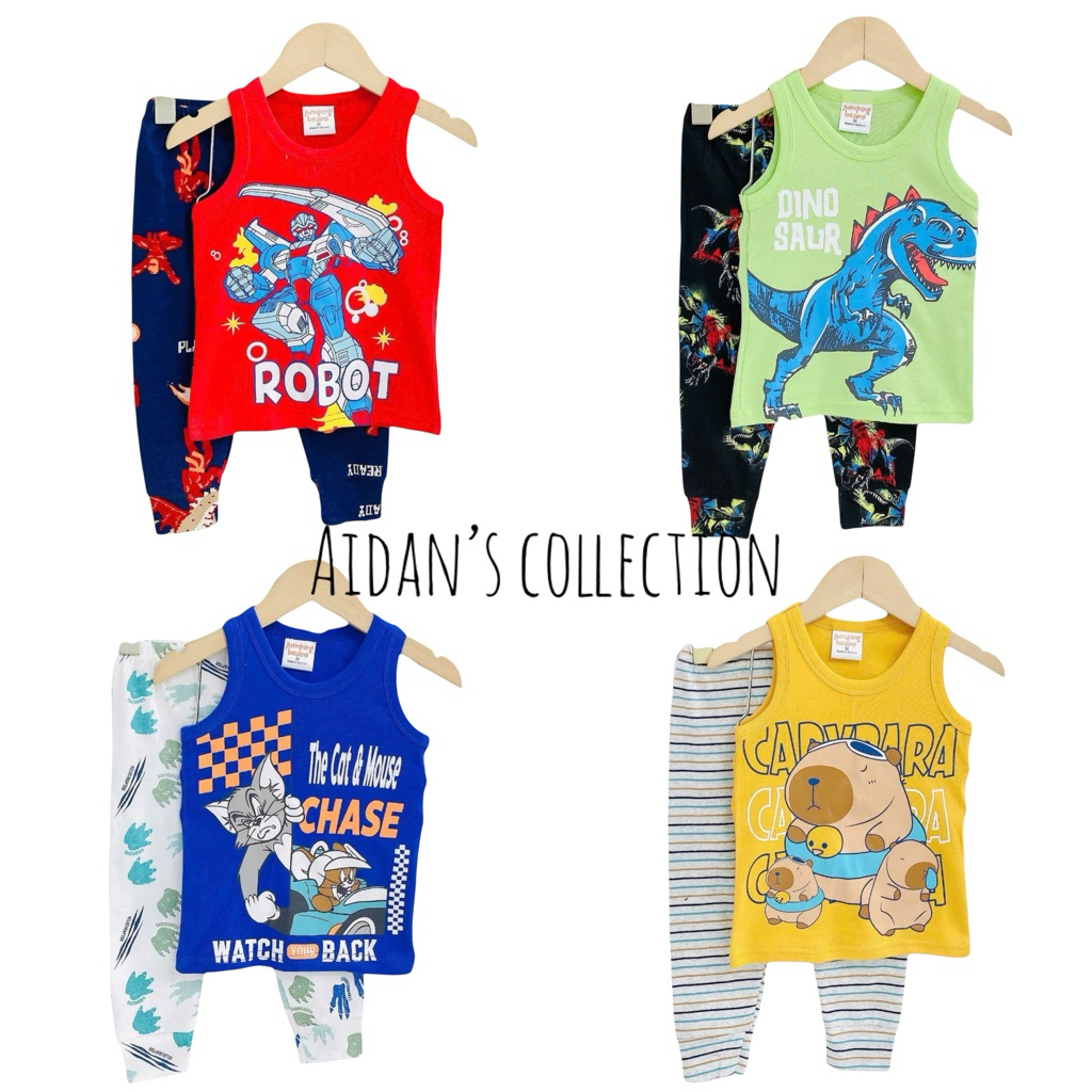 Singlet Set with Long Pants Boy Jumping Beans / Set Singlet dengan ...