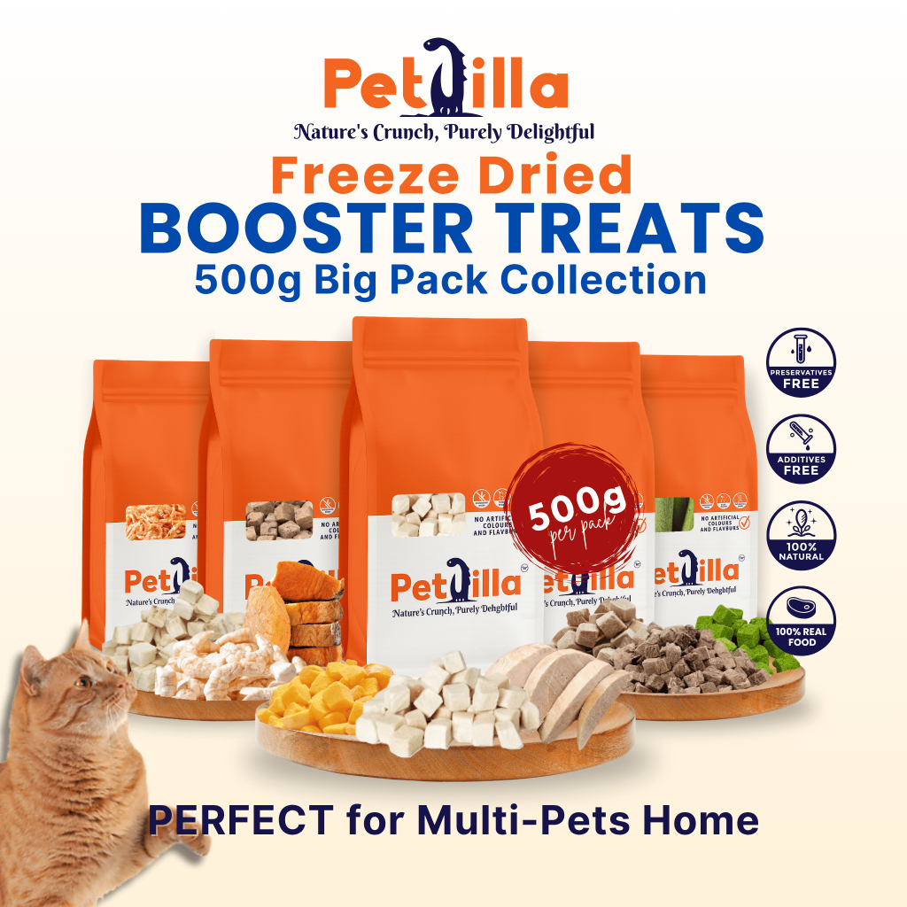 PETJILLA 500g Booster Gemuk Freeze Dried Pet Treat Series for Dog Cat ...