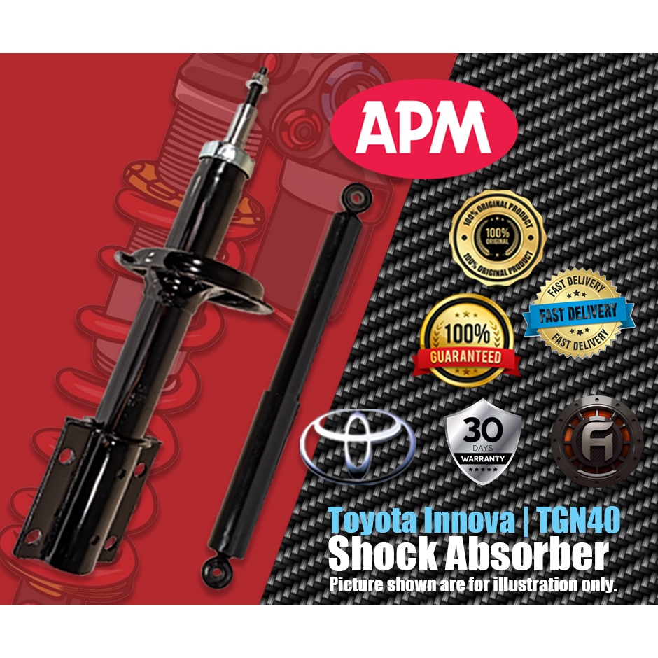 TOYOTA INNOVA / TGN40 | FRONT / REAR SHOCK ABSORBERS SET | (APM) | 100% ...