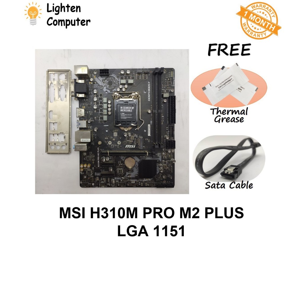 【USED】 MSI H310M PRO M2 PLUS / PRO VD Motherboard | H310 | LGA 1151 ...
