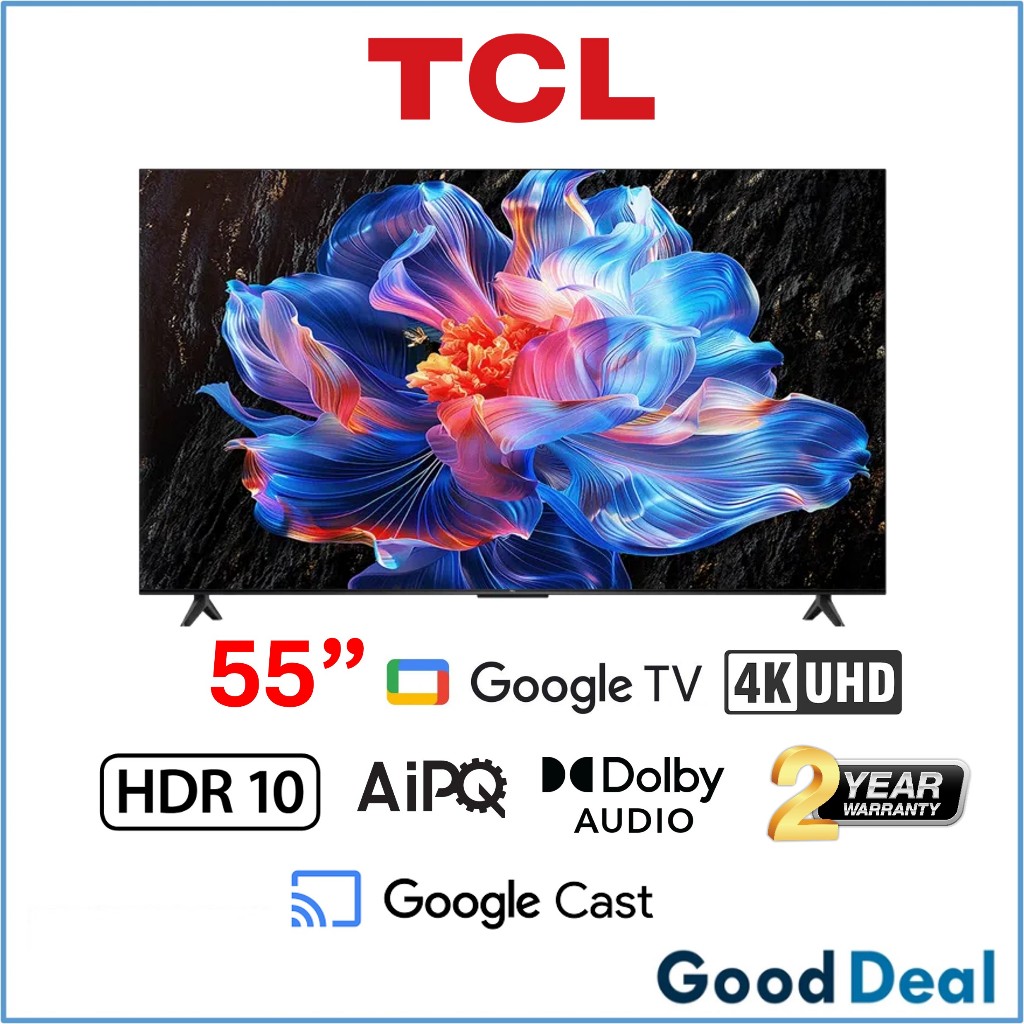 TCL 2025 P6K ( 55P6K / 65P6K / 75P6K ) 4K UHD HDR Google Smart TV | Shopee Malaysia