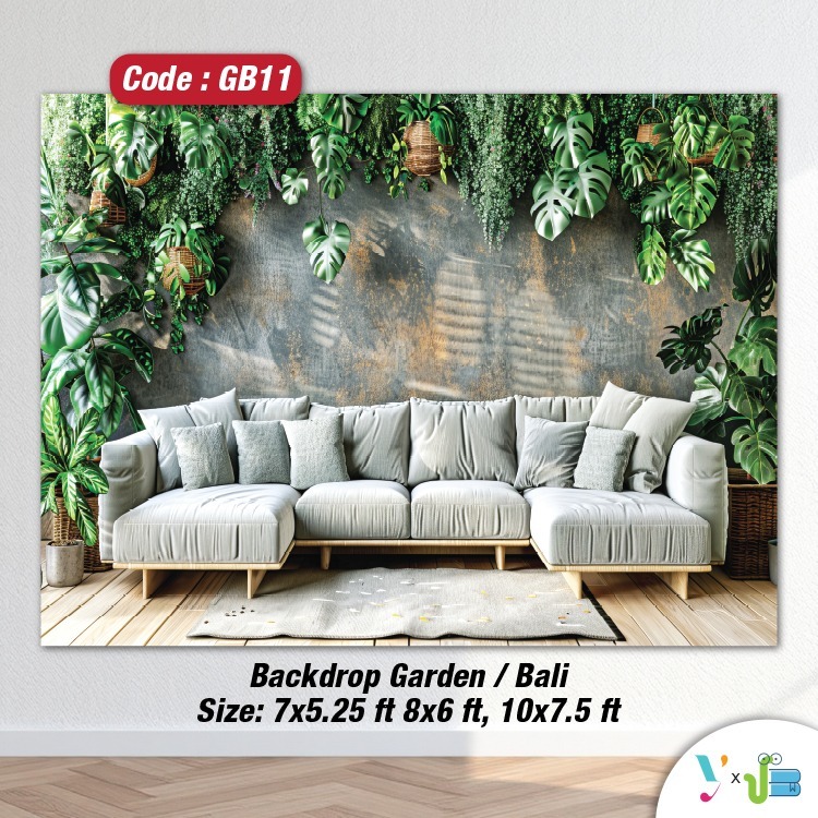 BACKDROP HIASAN DEKO DINDING TEMA GARDEN / BALI DESIGN TERKINI 2025 ...
