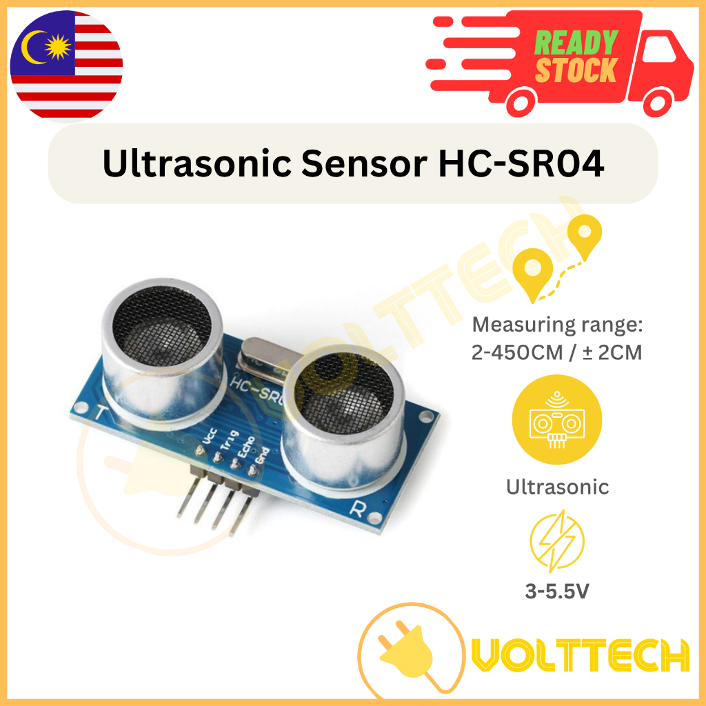 Ultrasonic Sensor Module HC-SR04 Range Distance Measuring for Arduino ...
