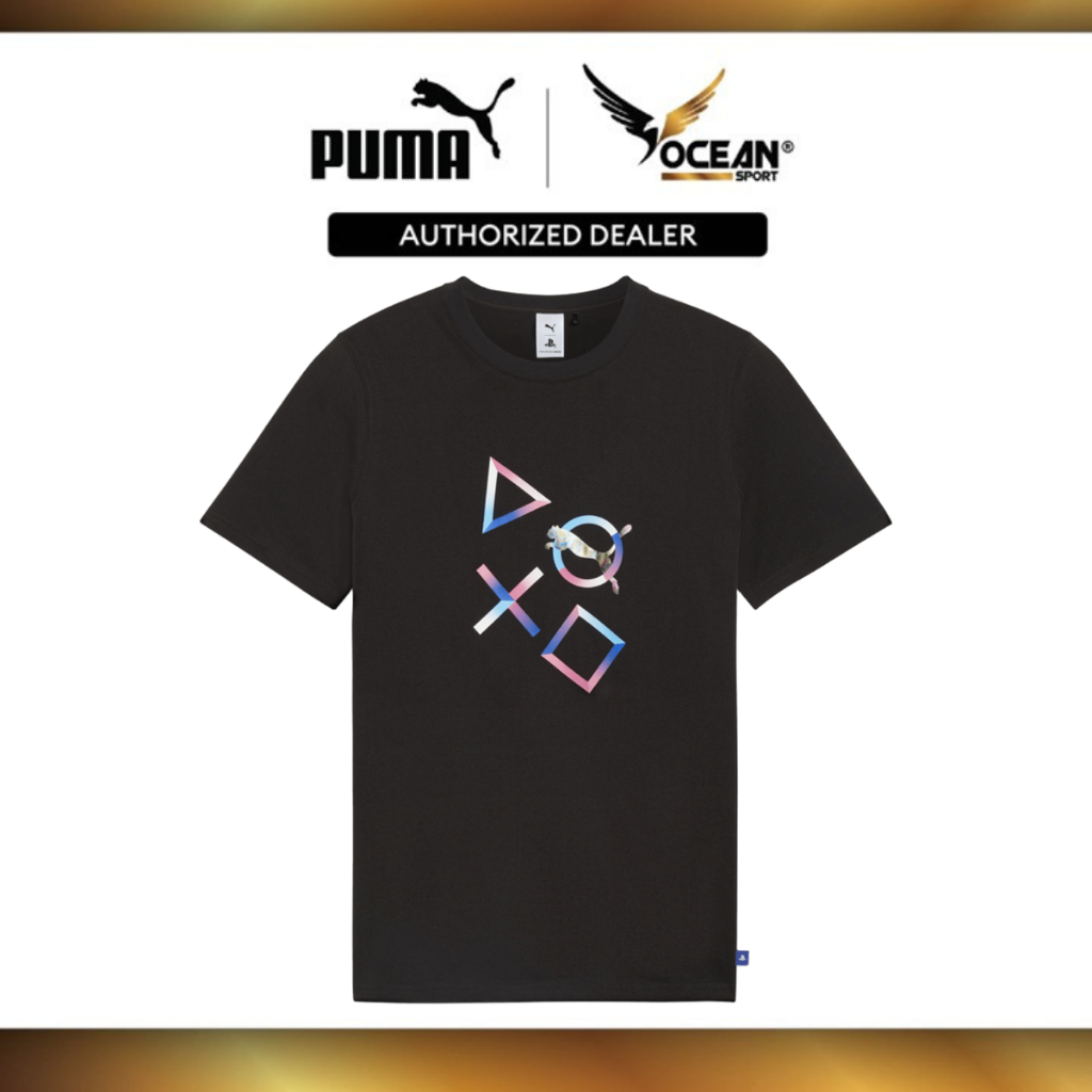 PUMA x PLAYSTATION Men Graphic Tee T-Shirt - Black 62467601 | Shopee ...