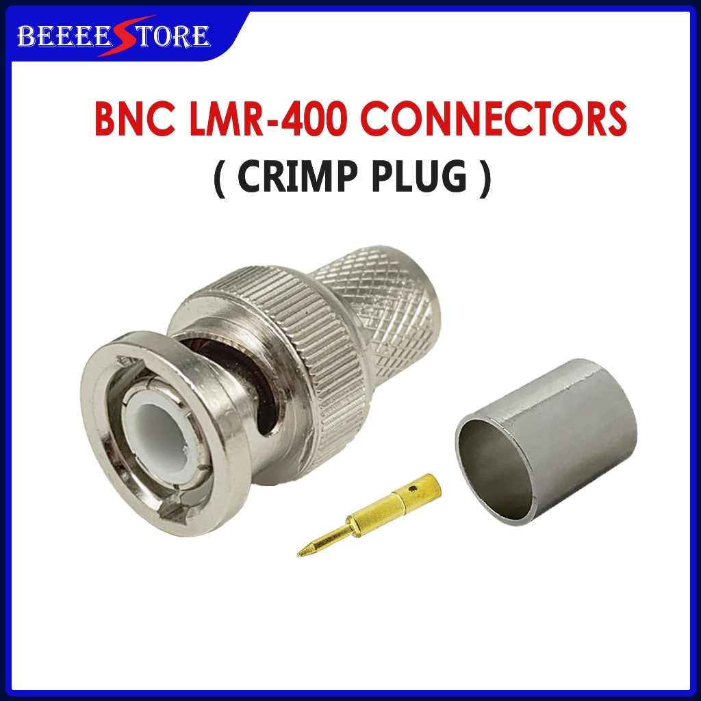 BNC Connector Crimp Male Straight Cable Mount Crimp For LMR400 / BNC ...