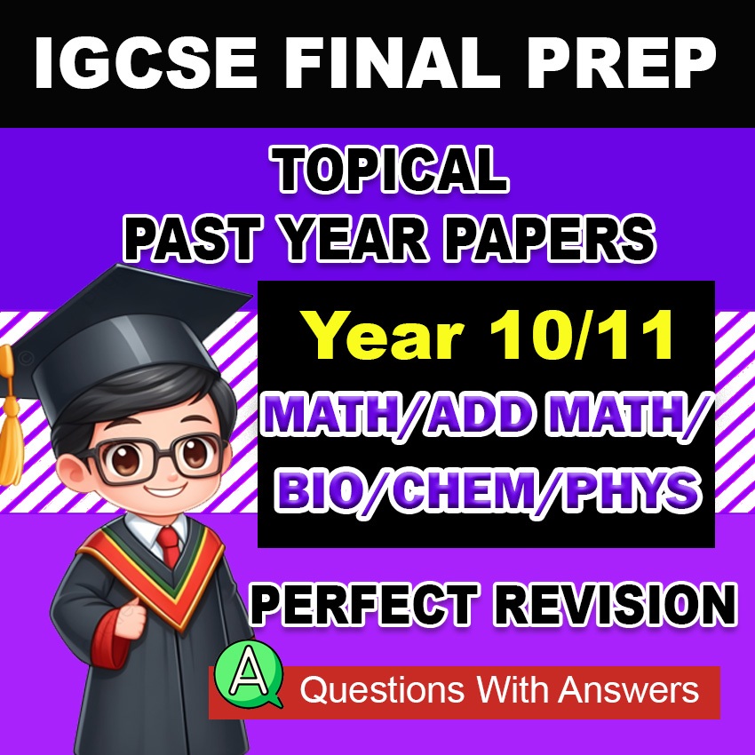 WM11 Cambridge IGCSE Topical Past Papers + Answers 2024 | Email ...