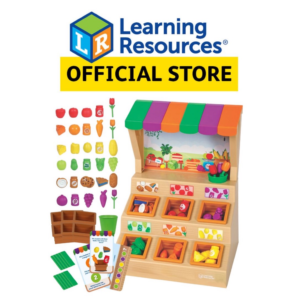 Learning Resources Mini Farmstand Sorting Set- Age 3+, Counting, Colours, Sorting & Patterning ...