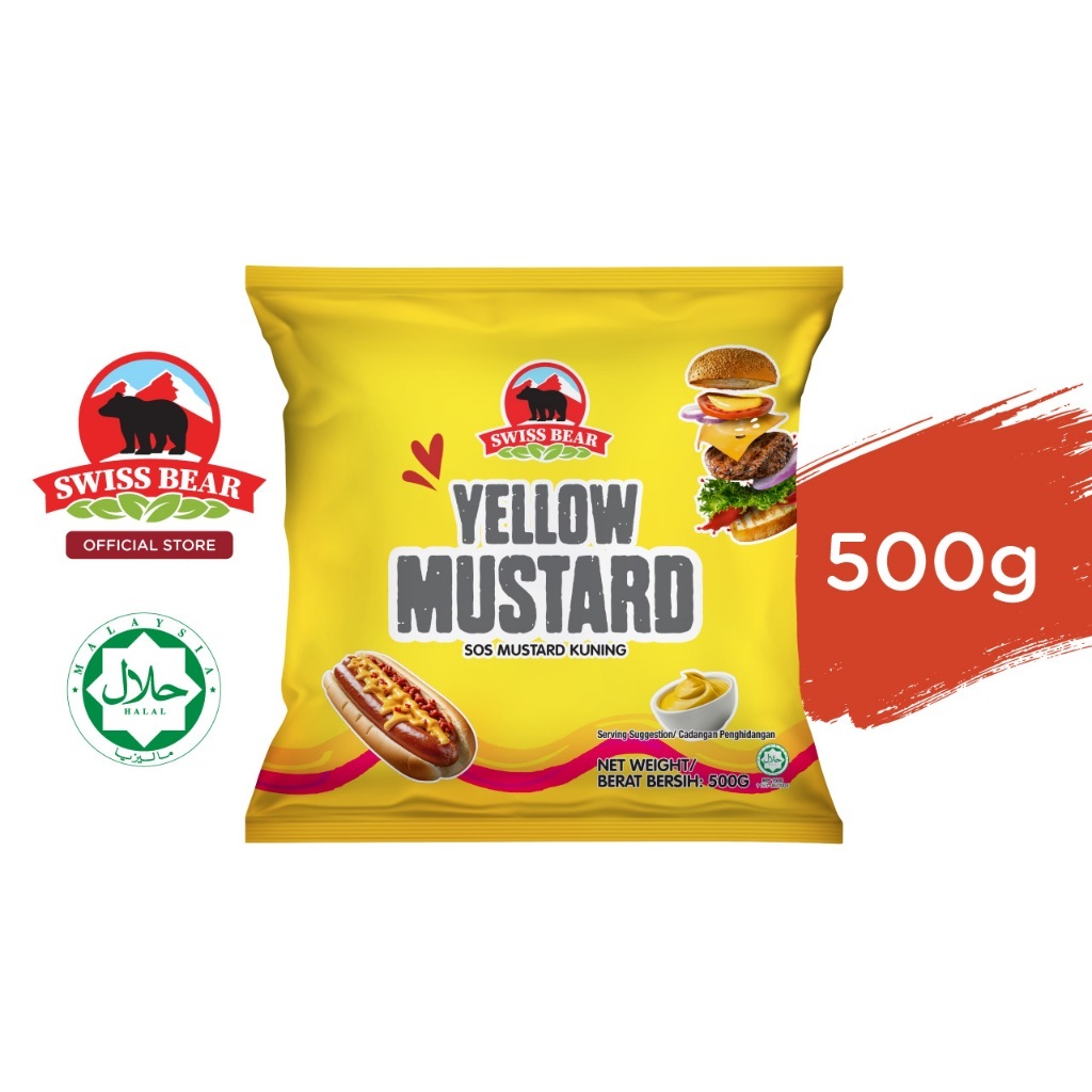 Swiss Bear Yellow Mustard / Sos Yellow Mustard 500gm ( Halal ) | Shopee ...