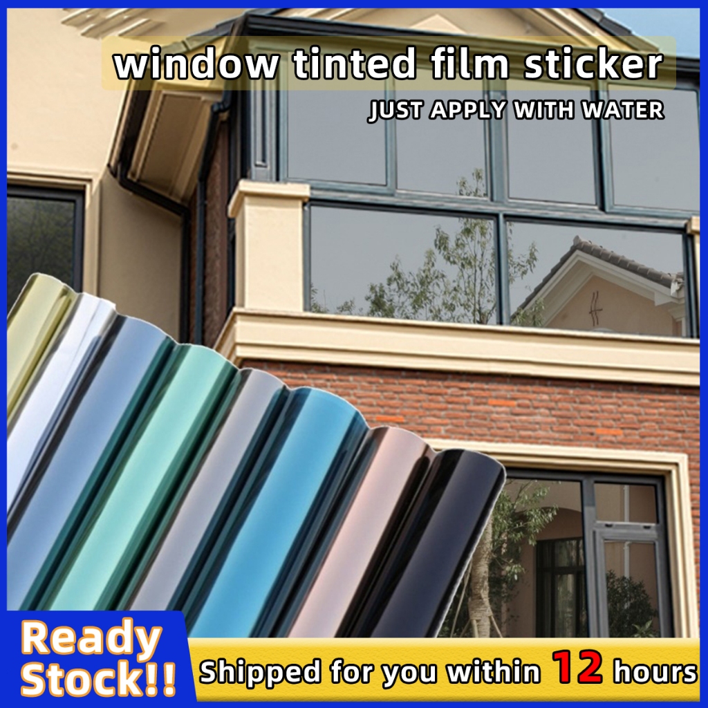 Window Tinted Film Sticker 45cm-120cm Matte Glass Sticker Cermin ...