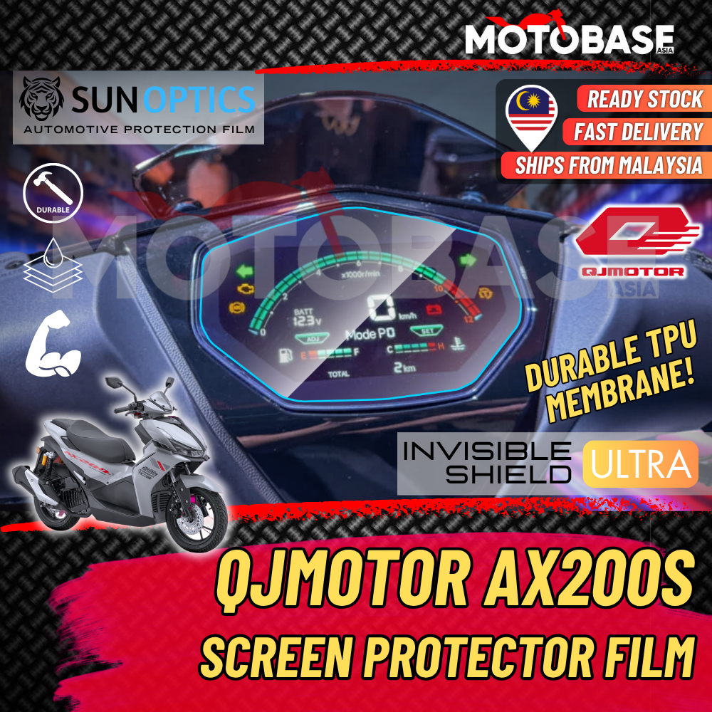 QJMOTOR AX200S Meter Screen Protector TPU Film QJ AX 200 S AX200 200S ...
