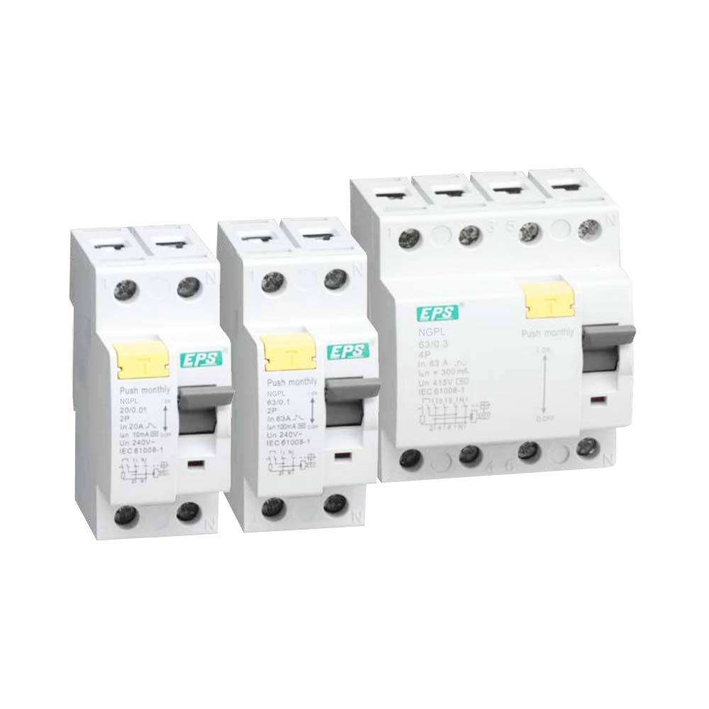 EPS 2Pole 4Pole ELCB RCCB [ 40A & 63A ] [ 100mA & 300mA ] Residual Current | Shopee Malaysia