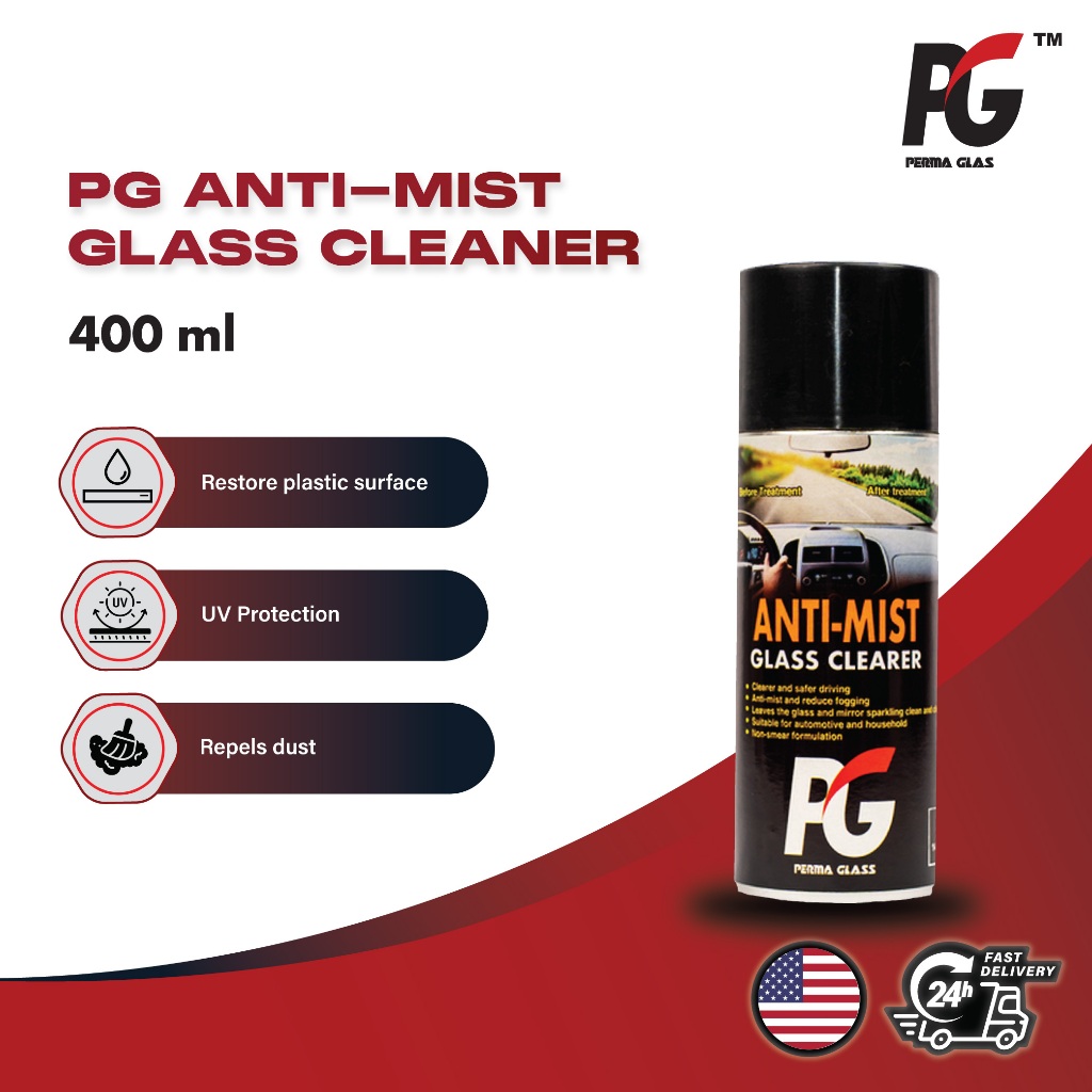 Perma Glass PG Anti-Mist Glass Cleaner (400ml) | Anti-Fog Formula for Crystal Clear Windscreens ...