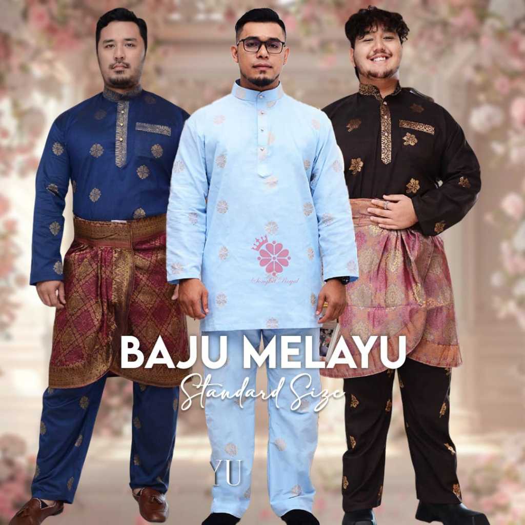 BAJU MELAYU SIZE XS-2XL I BAJU LELAKI I BAJU SONGKET ICOTTON | Shopee ...