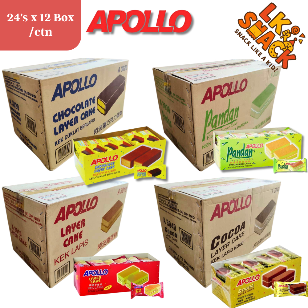 [1CTN] APOLLO Layer Cake (18g x 24pack x 12box) | Shopee Malaysia