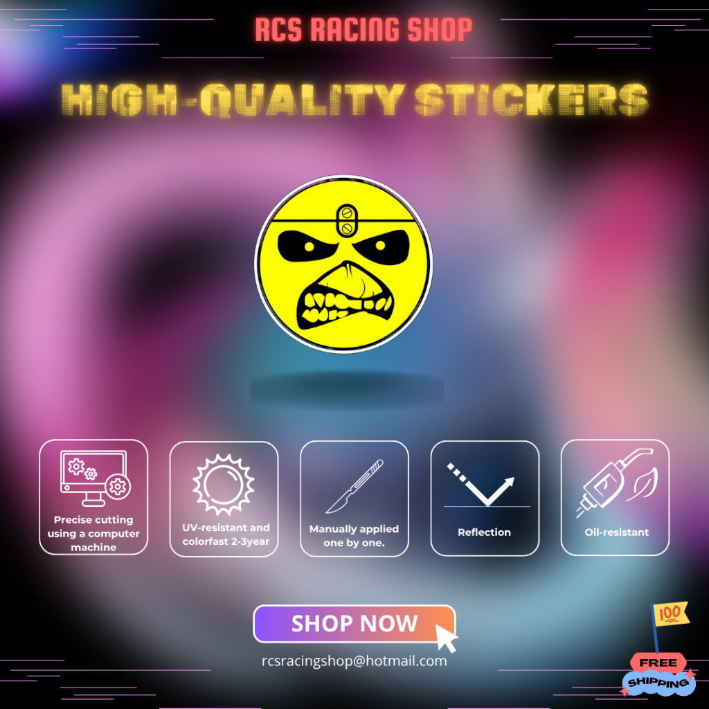 Pelekat Muka Marah Kuning Iron Maiden Eddie dengan Salutan Sahaja ...